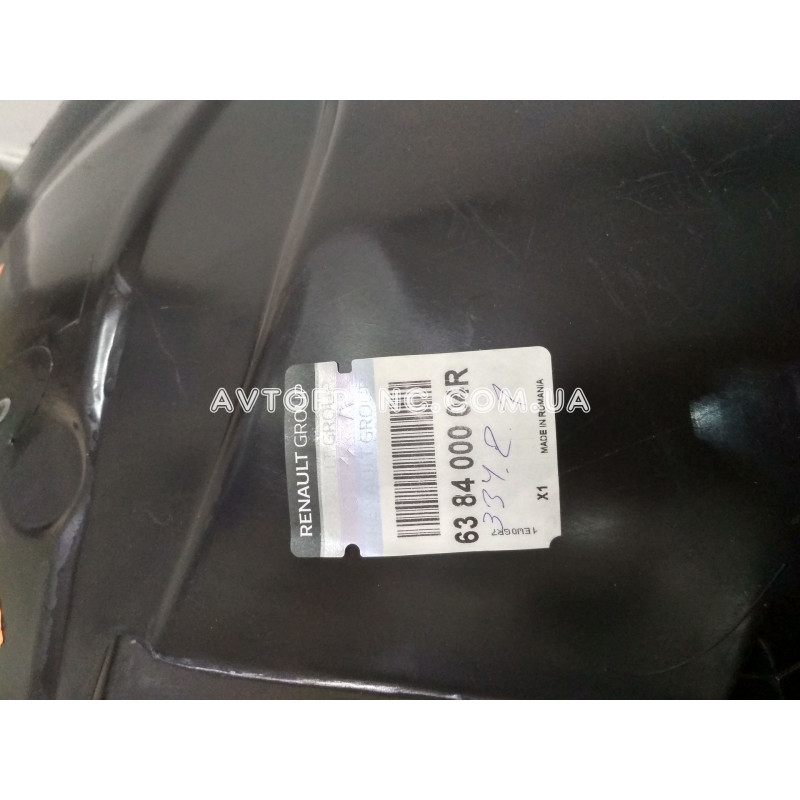 Підкрилок передній правий Renault Duster (2010-2017) Оригінал 638400004R