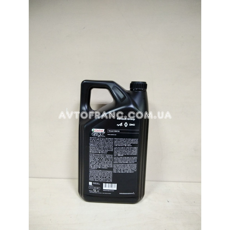 Масло Renault Castrol GTX RN 5W-30 RN 720 5L Оригінал 7711943687 ...