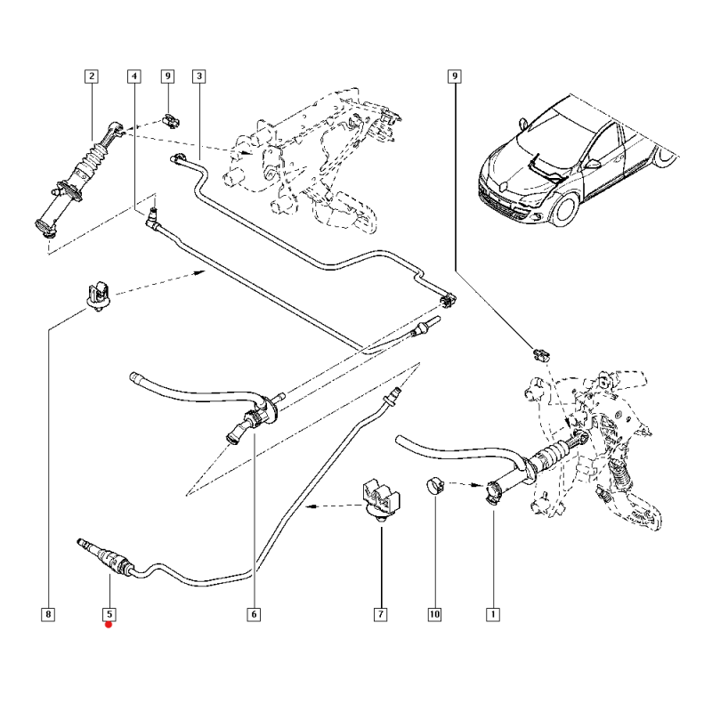 Трубка зчеплення з демфером 1.5 DCI Renault Megane 3 (2009-2016 ...